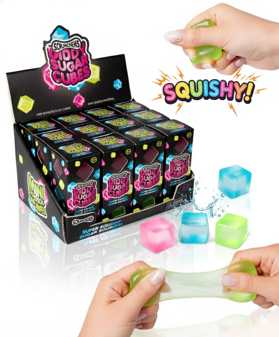 Scrunchems Diddy Sugar Cubes 3-pak – dansk lager